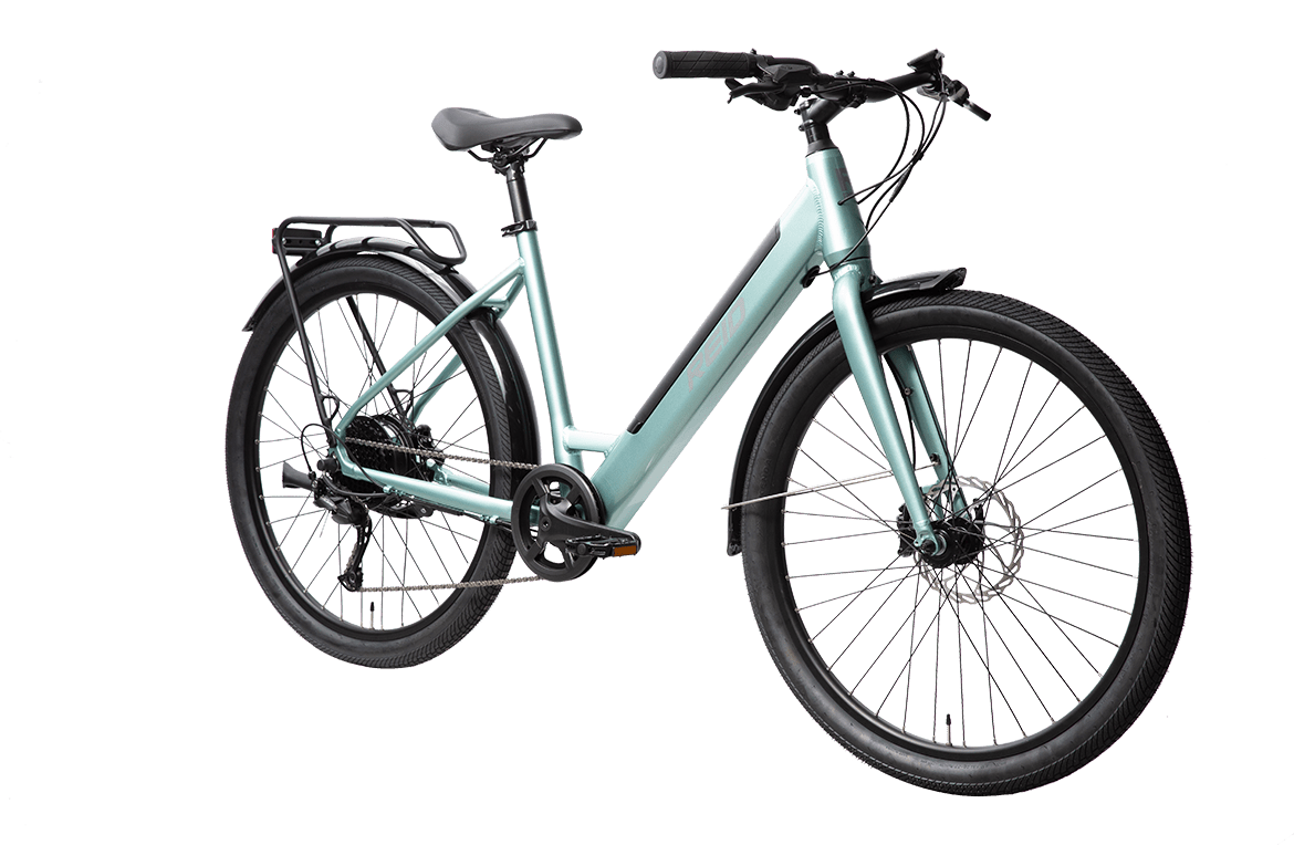 Blacktop 1.0 Step Through eBike With Throttle Iced Mint - Reid Bikes – Reid Bikes US